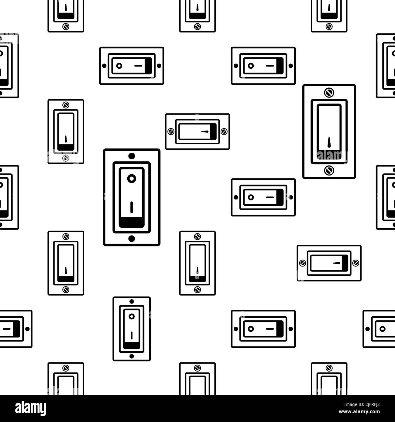 Switch Icon Seamless Pattern, Electrical Switch Vector Art Illustration ...