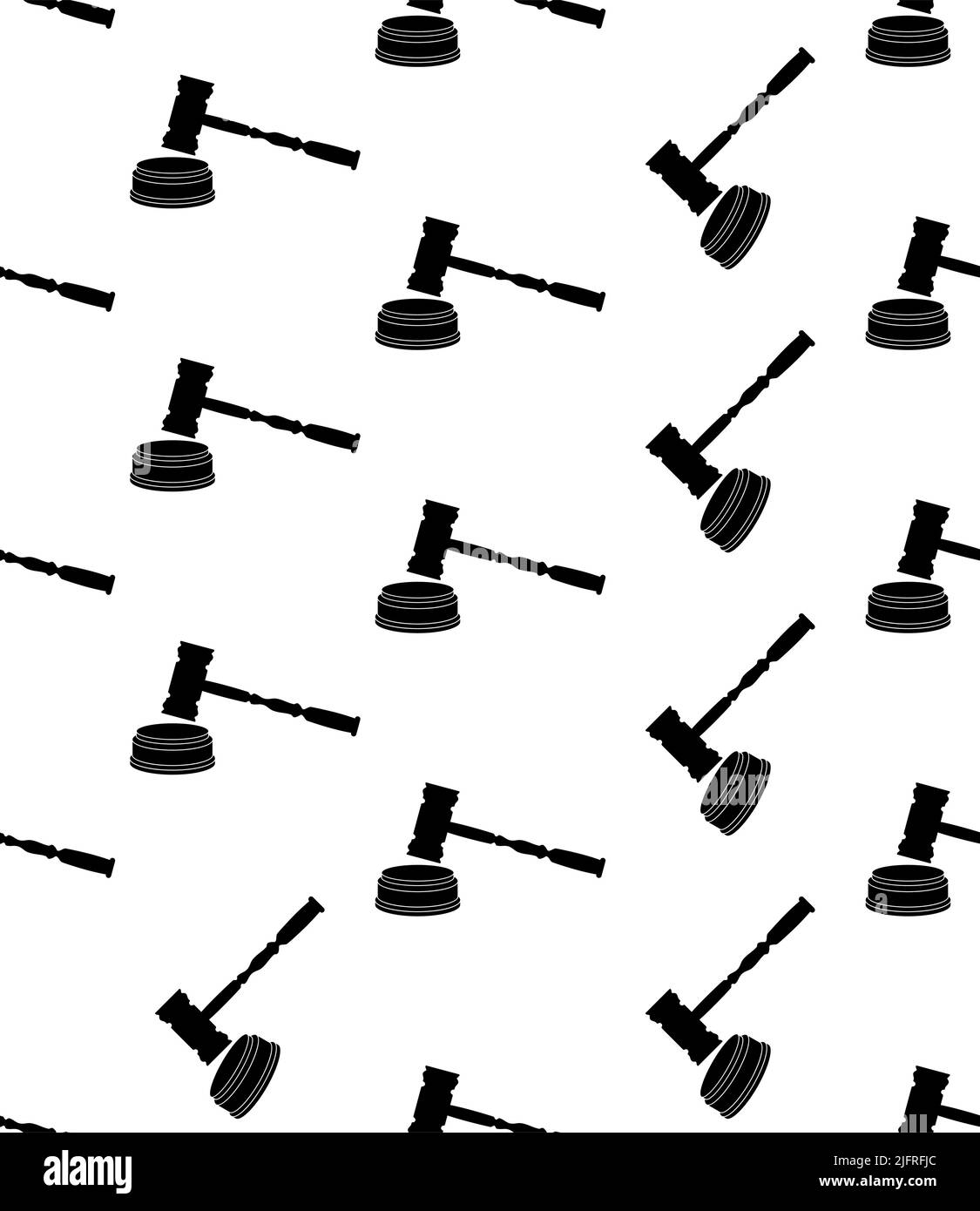 Judge Gavel Icon Seamless Pattern, Judge Hammer Icon Vector Art ...