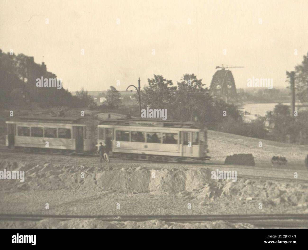 Two tram cars hi-res stock photography and images - Alamy