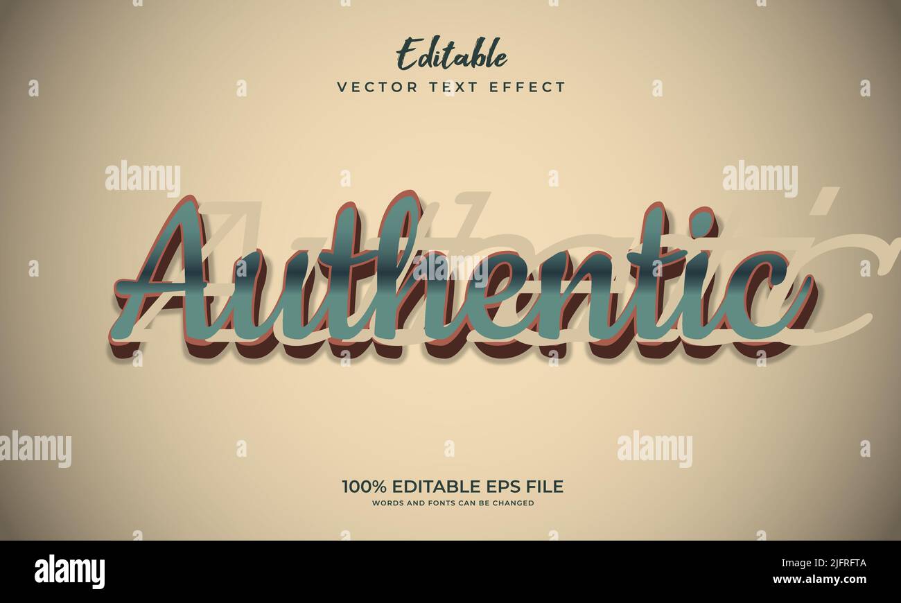 Editable text style effect. Editable font style. Vector Illustration ...