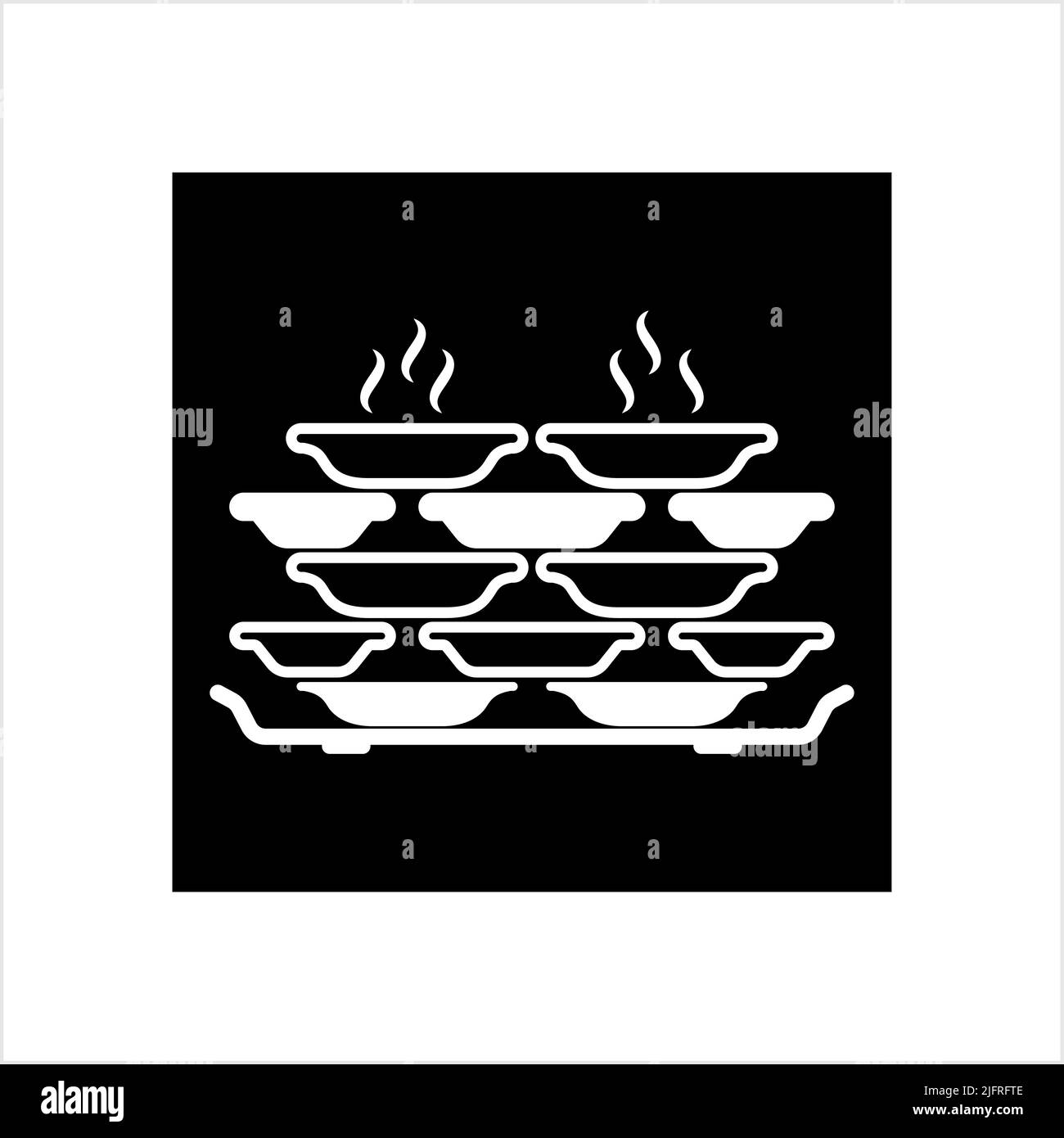 Stack Of Food Plates Icon Vector Art Illustration Stock Vector Image ...