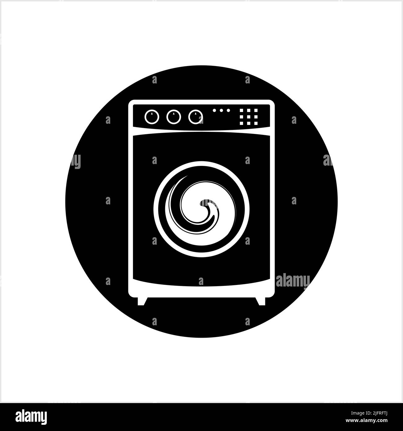Front loading washing machine Stock Vector Images - Alamy