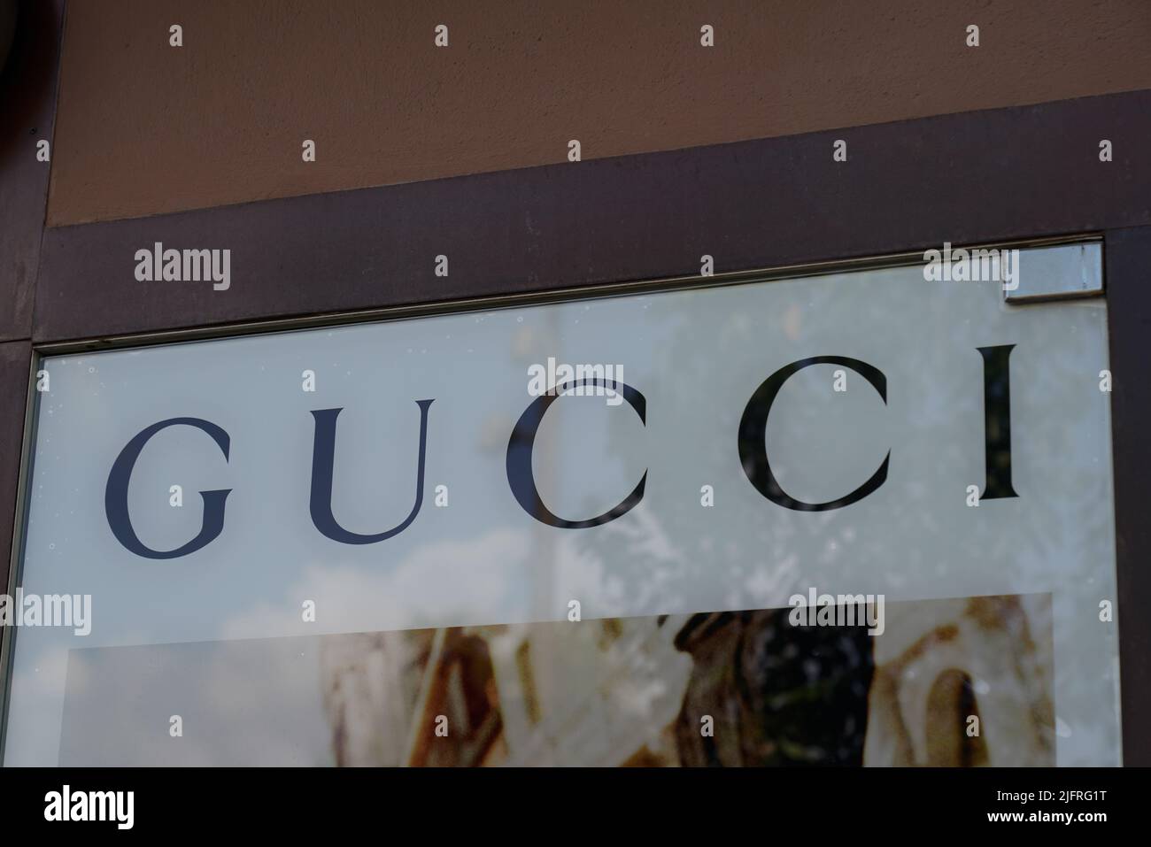 Cannes , paca France - 06 15 2022 : gucci store sign text and brand ...