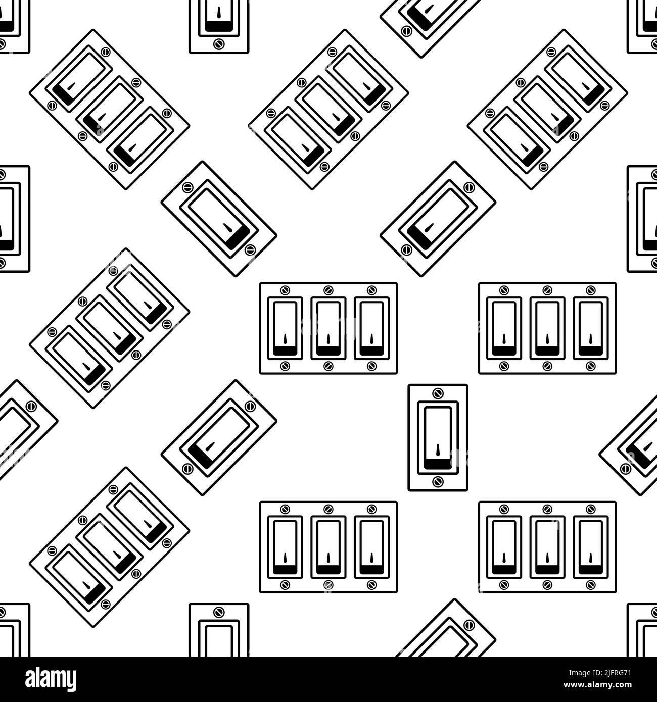 Switch Icon Seamless Pattern, Electrical Switch Vector Art Illustration ...