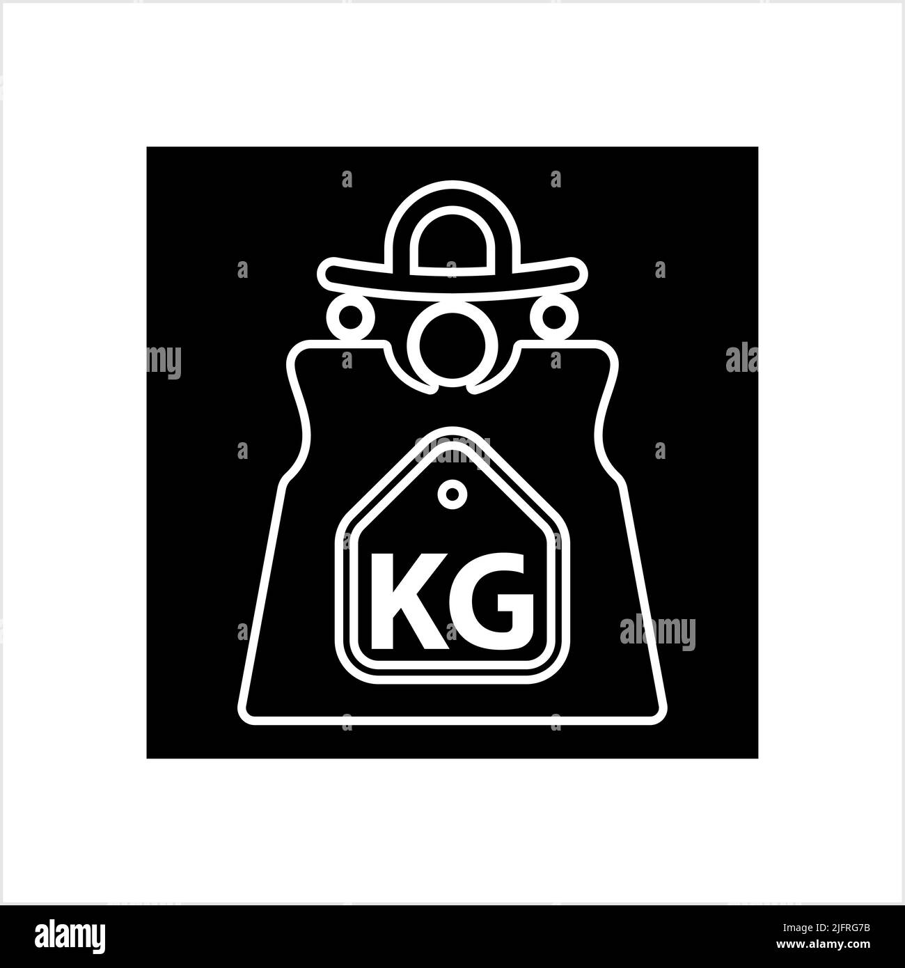 Weight Icon, Weight Kilogram Icon Vector Art Illustration Stock Vector ...