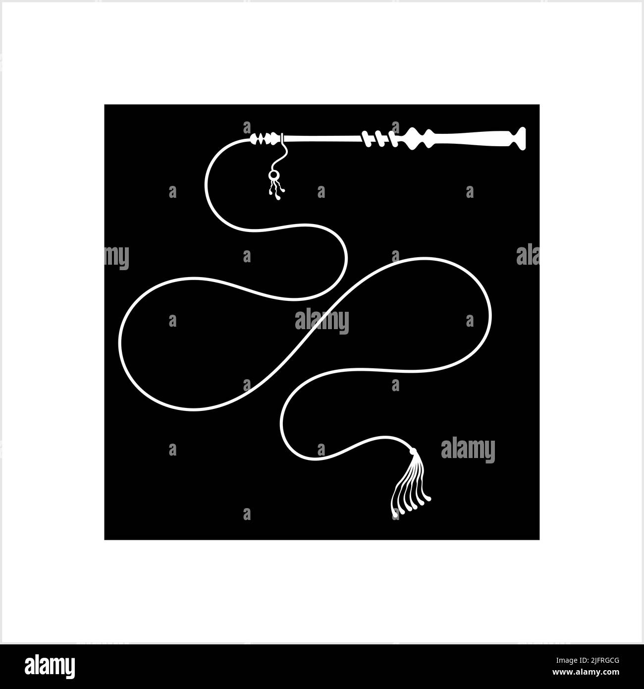 Whip Icon, Riding Whip Icon Vector Art Illustration Stock Vector Image ...