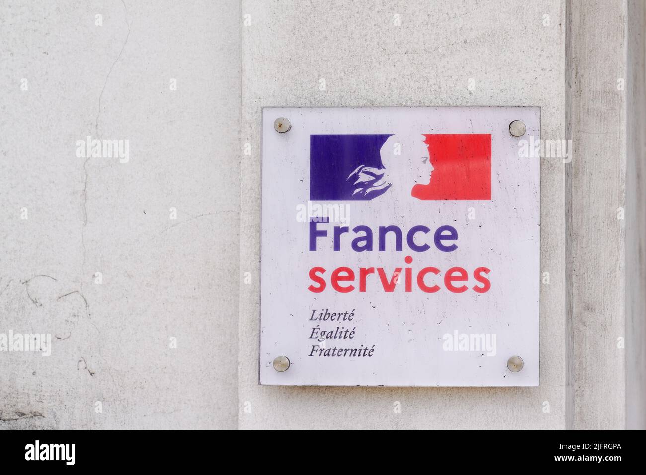 Bordeaux , Aquitaine France - 06 15 2022 : France services logo brand ...