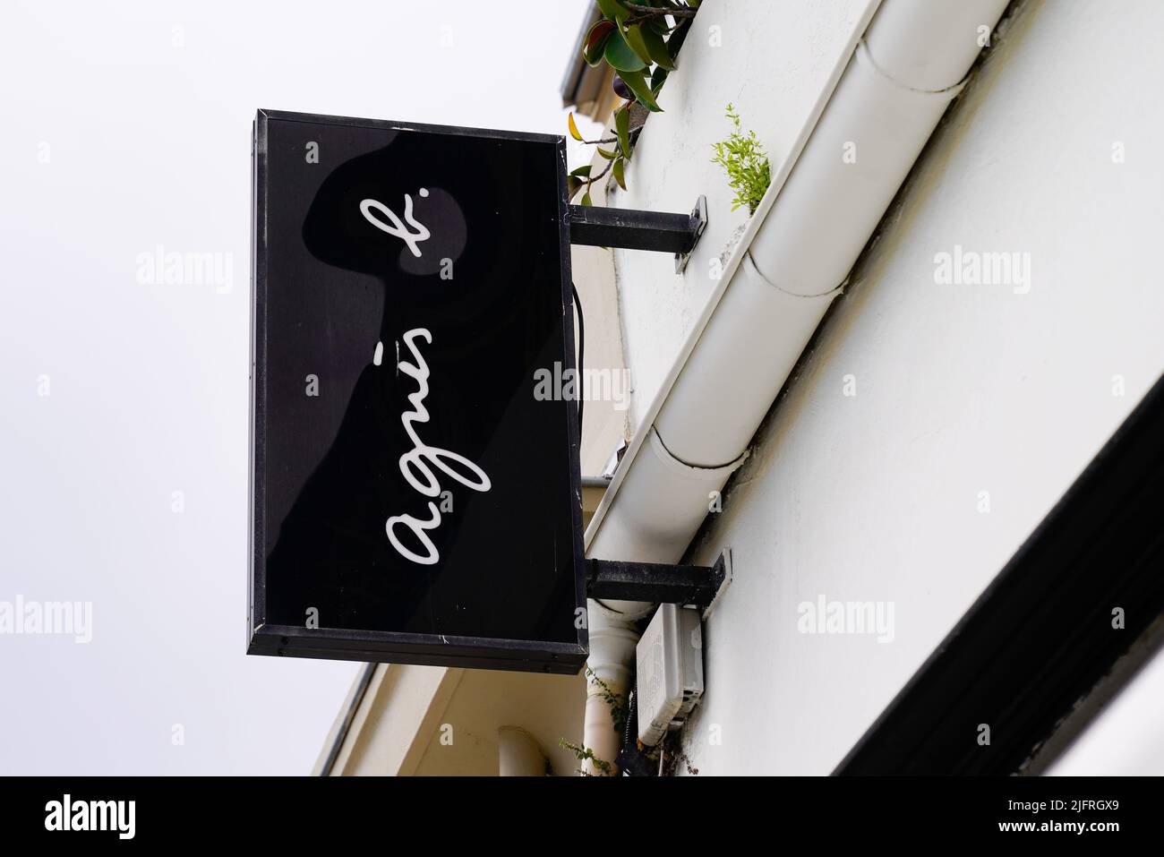 Cannes , paca France - 06 15 2022 : agnes b. logo brand and text sign ...