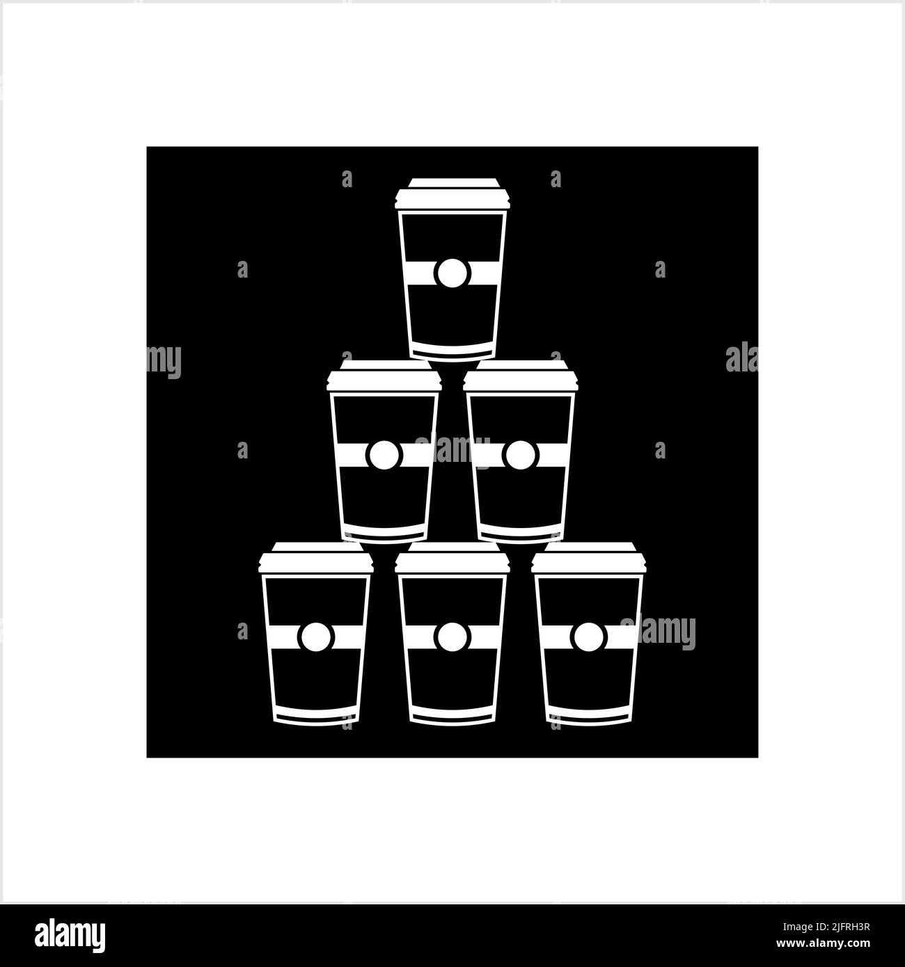 Stack Cups Icon, Cup Stacking Vector Art Illustration Stock Vector ...