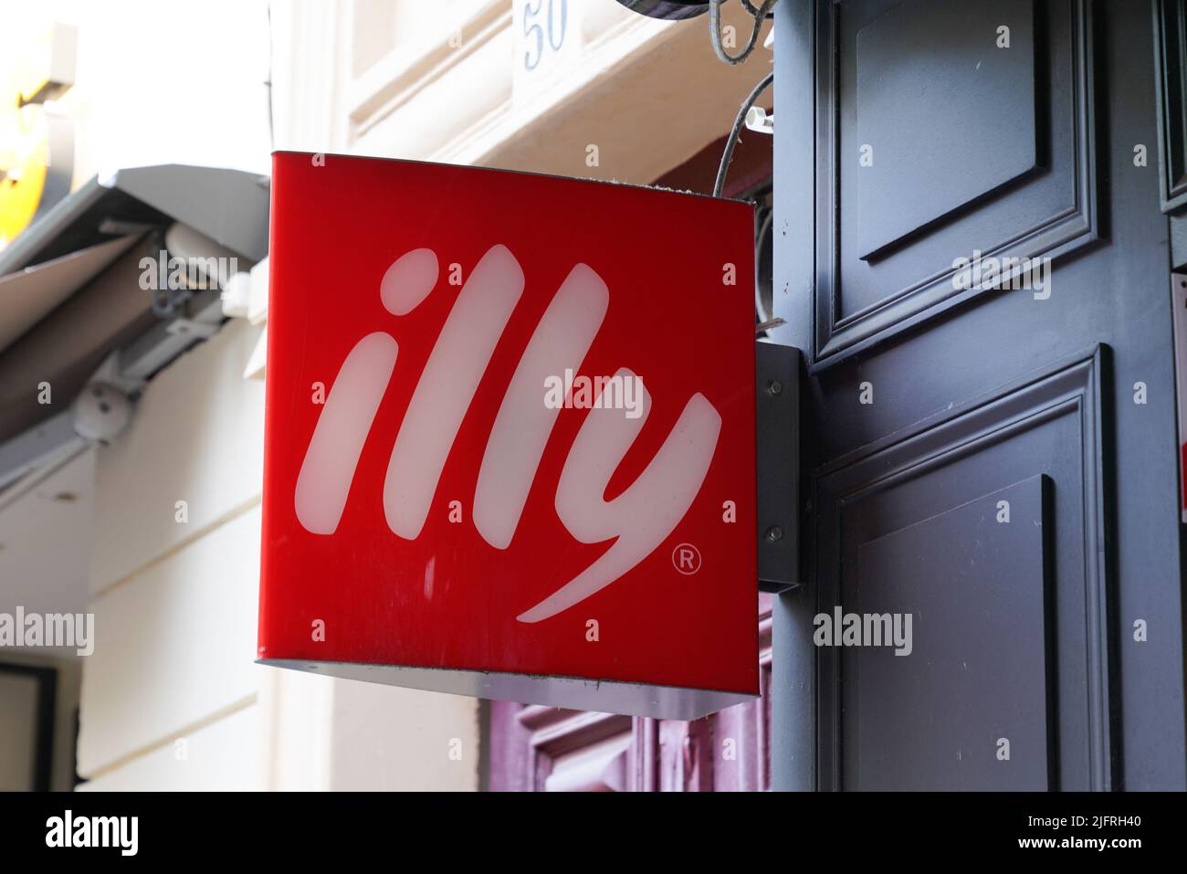 Bordeaux , Aquitaine France - 06 10 2022 : Illy coffee shop red sign ...
