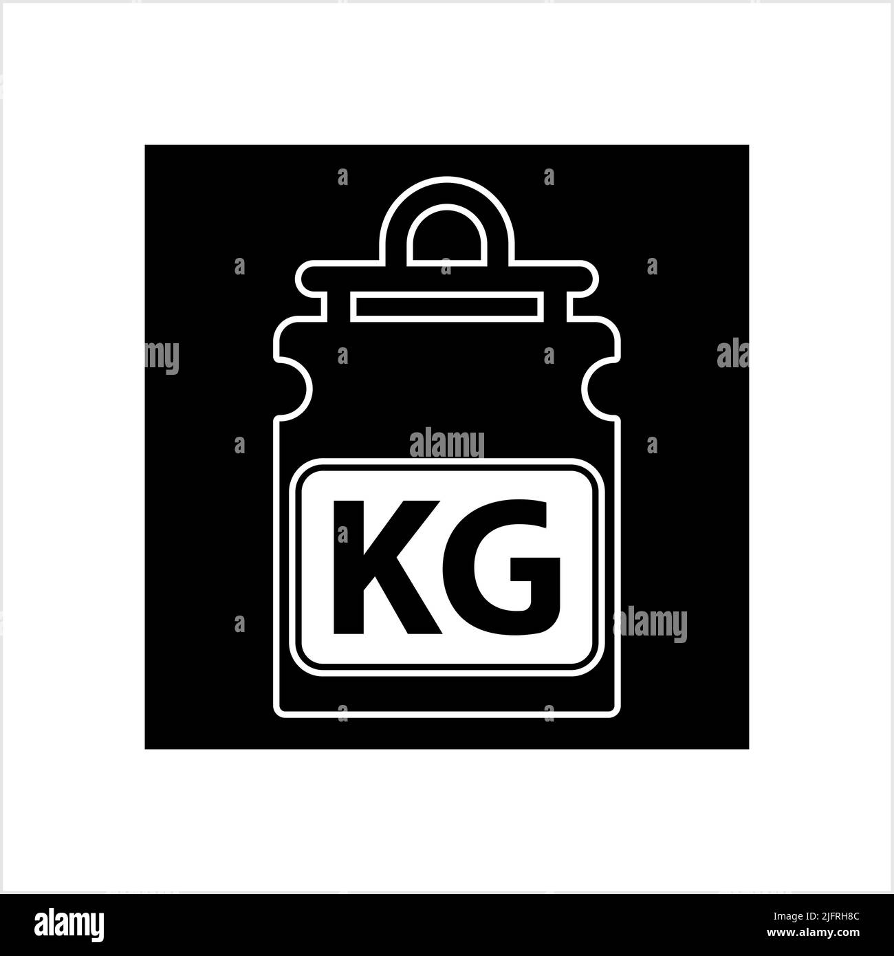 Weight Icon, Weight Kilogram Icon Vector Art Illustration Stock Vector ...