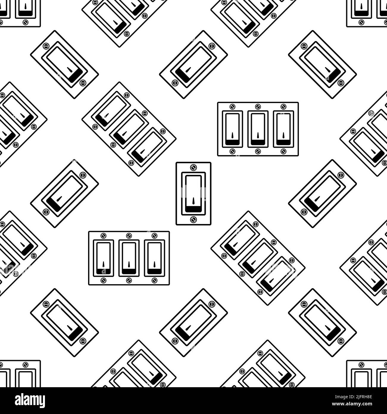Switch Icon Seamless Pattern, Electrical Switch Vector Art Illustration ...