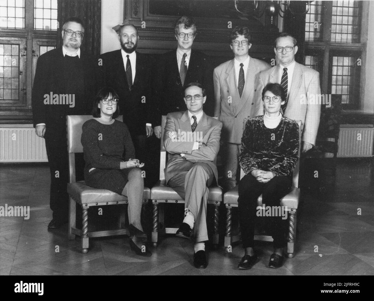 The College of Mayor and Aldermen. Standing from left to right: Wim ...