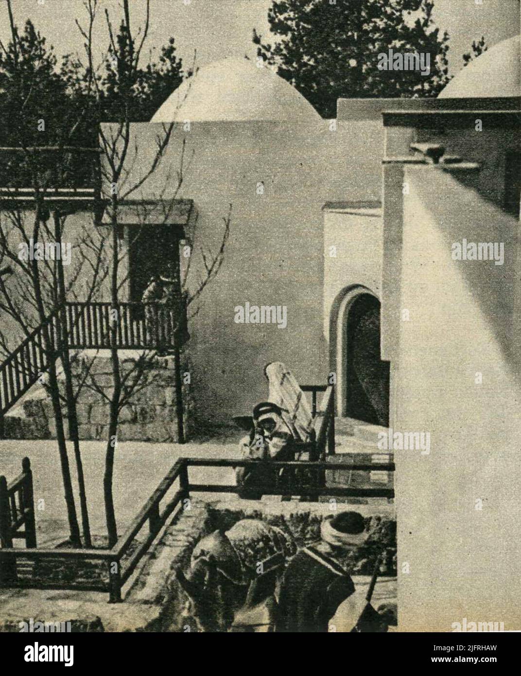 The courtyard of the Eastern inn, after a design by Piet Gerrits, in ...