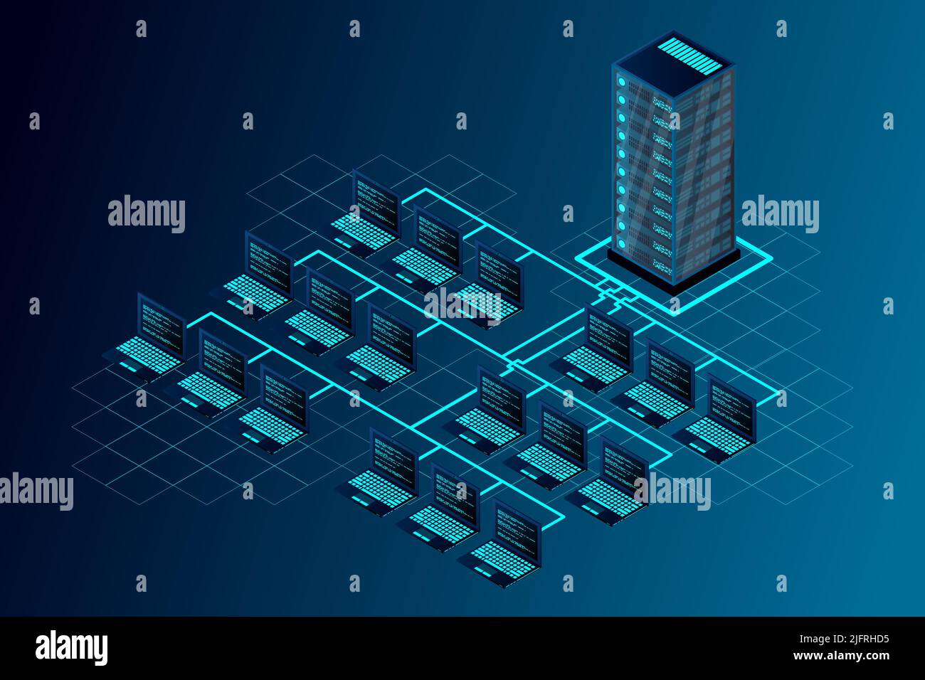 Transfer of user data to the server. Data flow. Data storage. Server ...