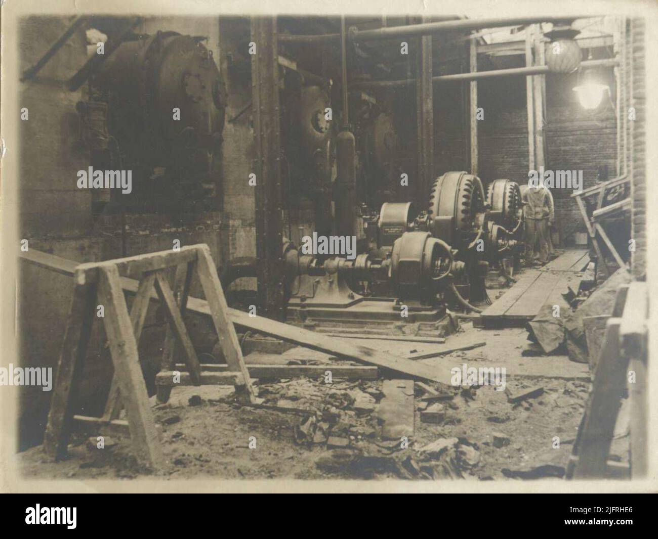 The engine room in the power plant Stock Photo - Alamy