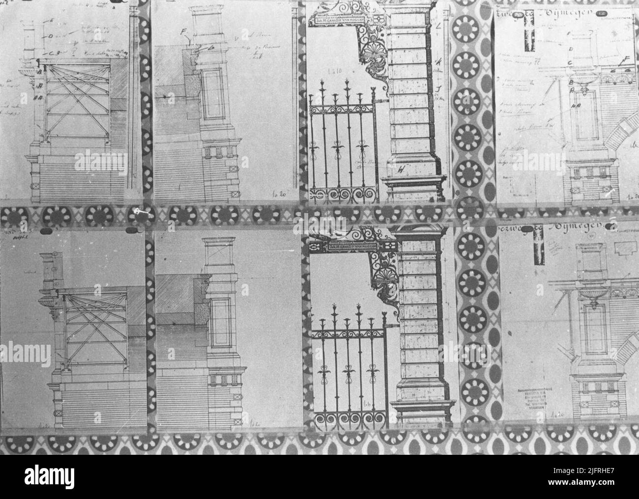 A building plan of the Voerwegbrug Stock Photo - Alamy