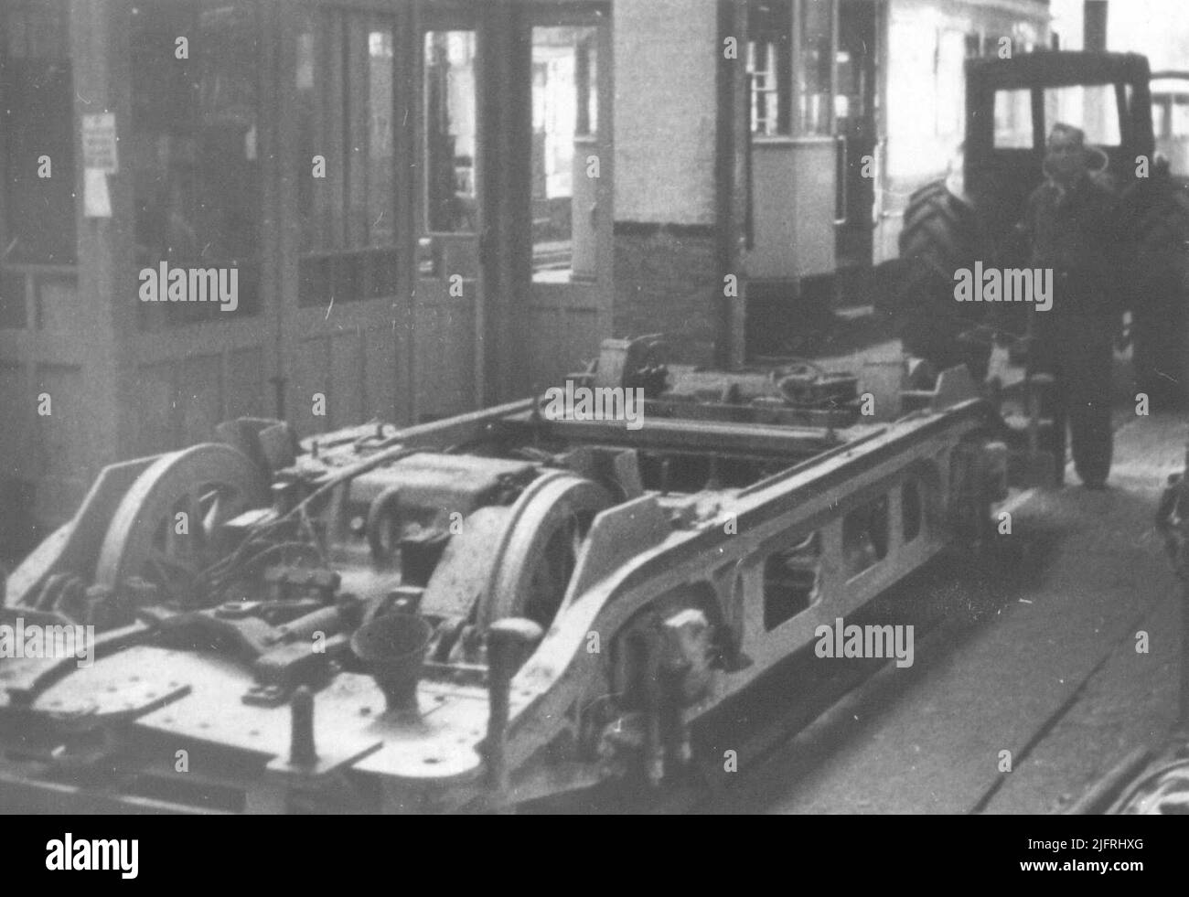 Interior of the tram depot Stock Photo - Alamy