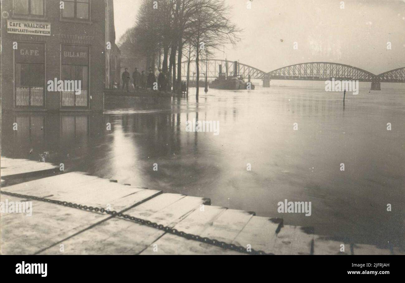 The flooded Waalkade Stock Photo - Alamy