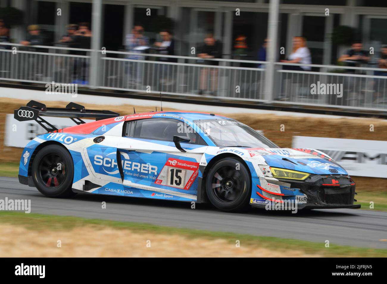 Audi R8 racing car at the Festival of Speed 2022 at Goodwood, Sussex ...