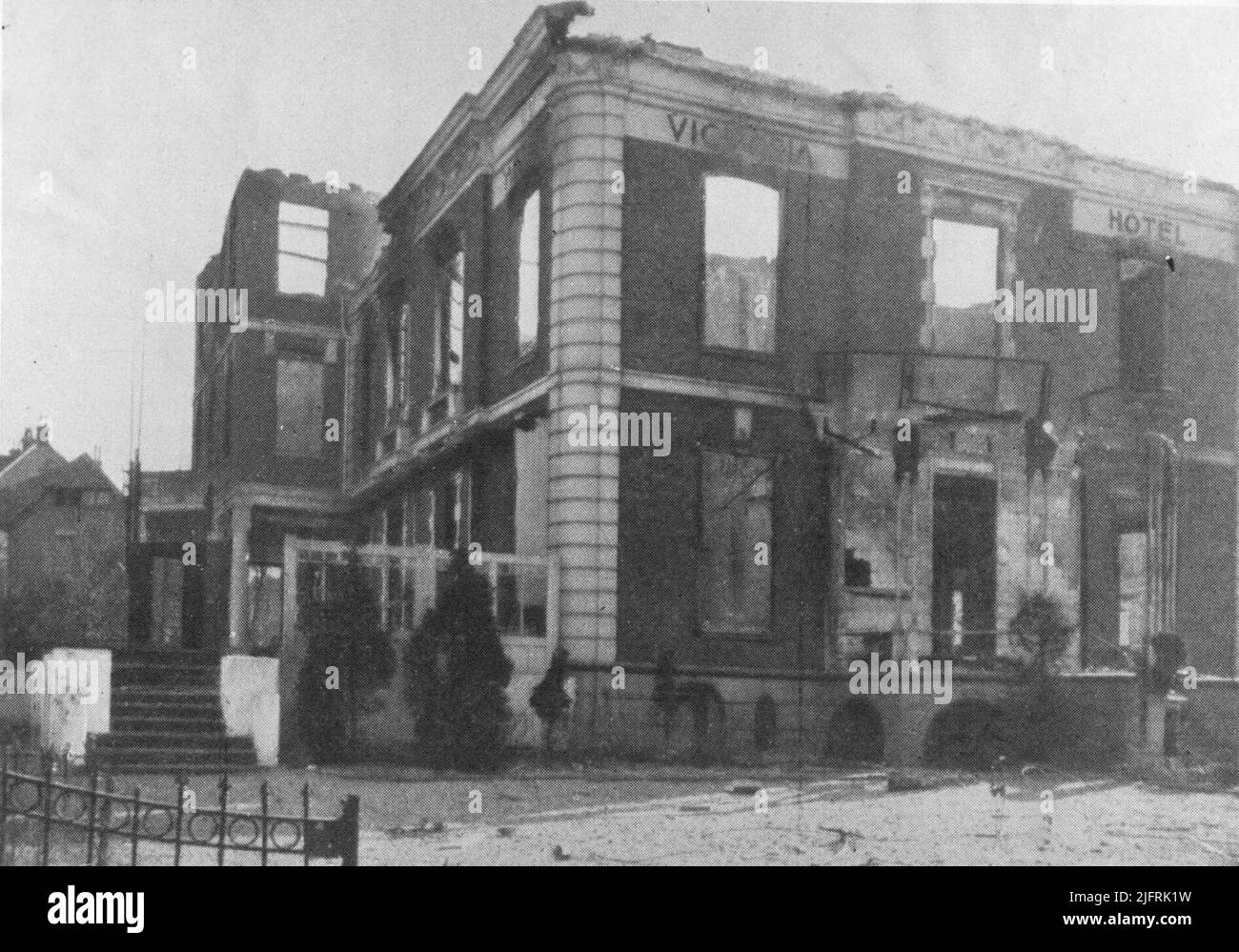 Burnt out hotel Black and White Stock Photos & Images - Alamy