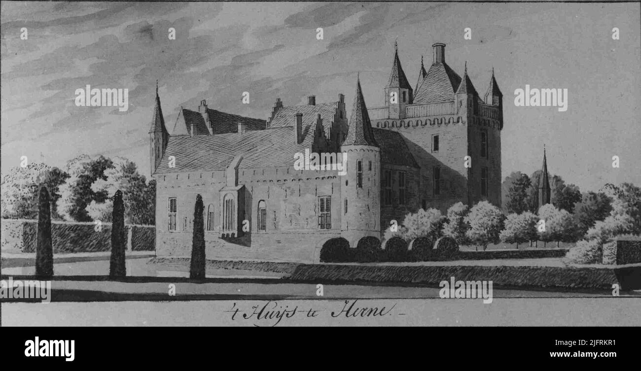 Remains medieval castle in Black and White Stock Photos & Images - Alamy