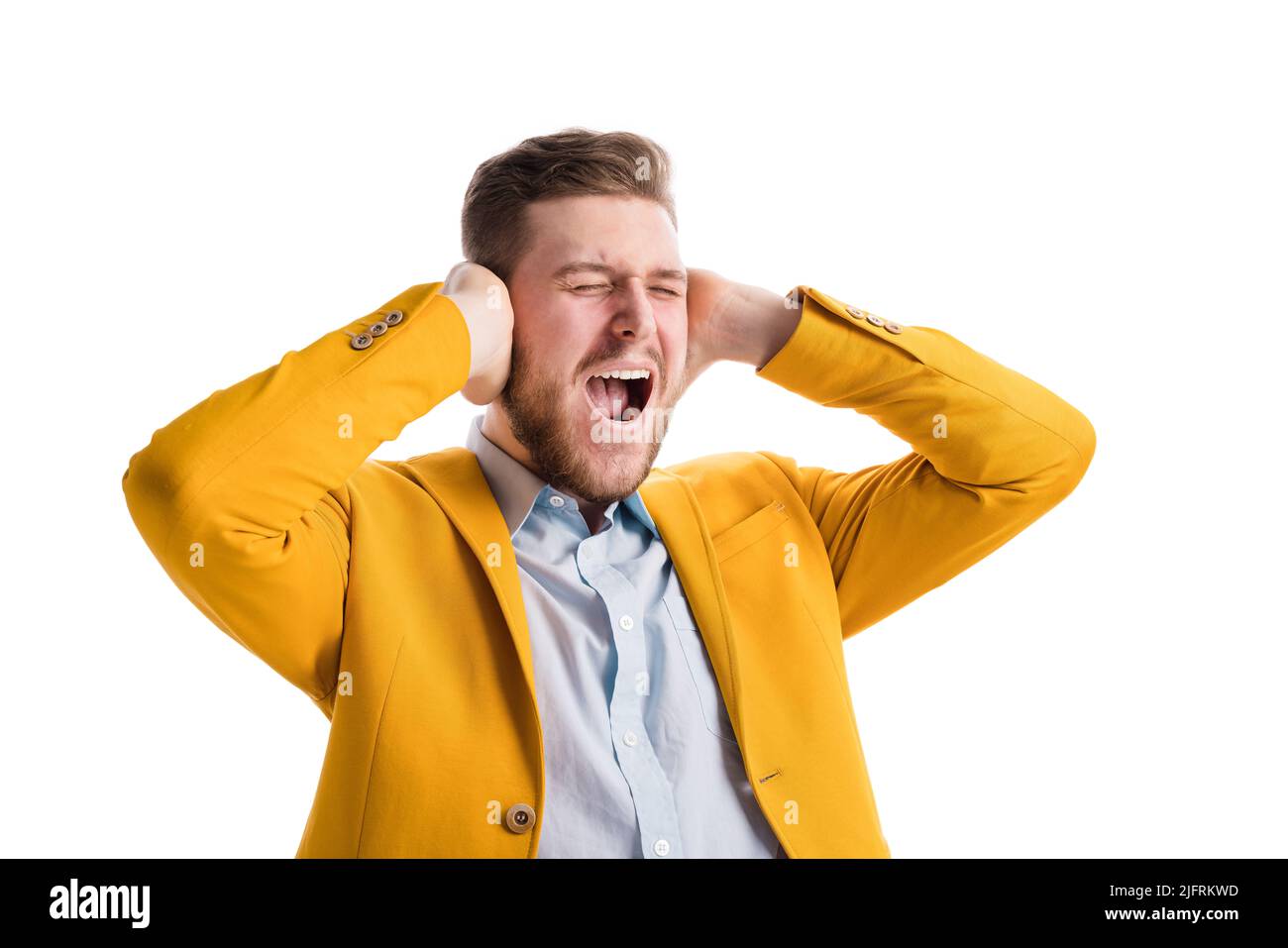 Angry furious businessman screaming hi-res stock photography and images ...