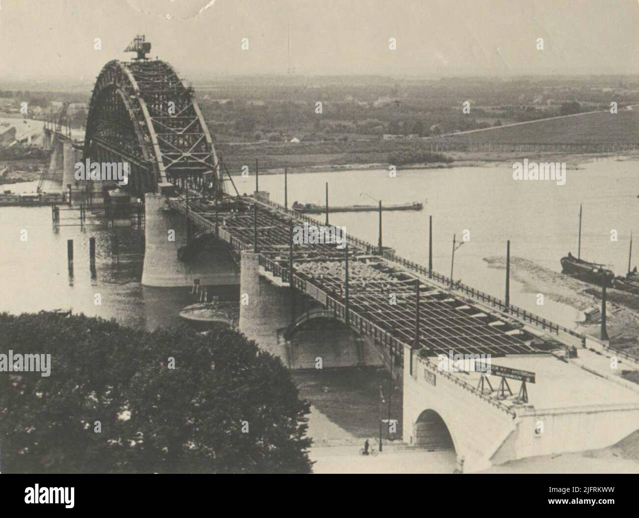 The Waal Bridge without road surface Stock Photo - Alamy