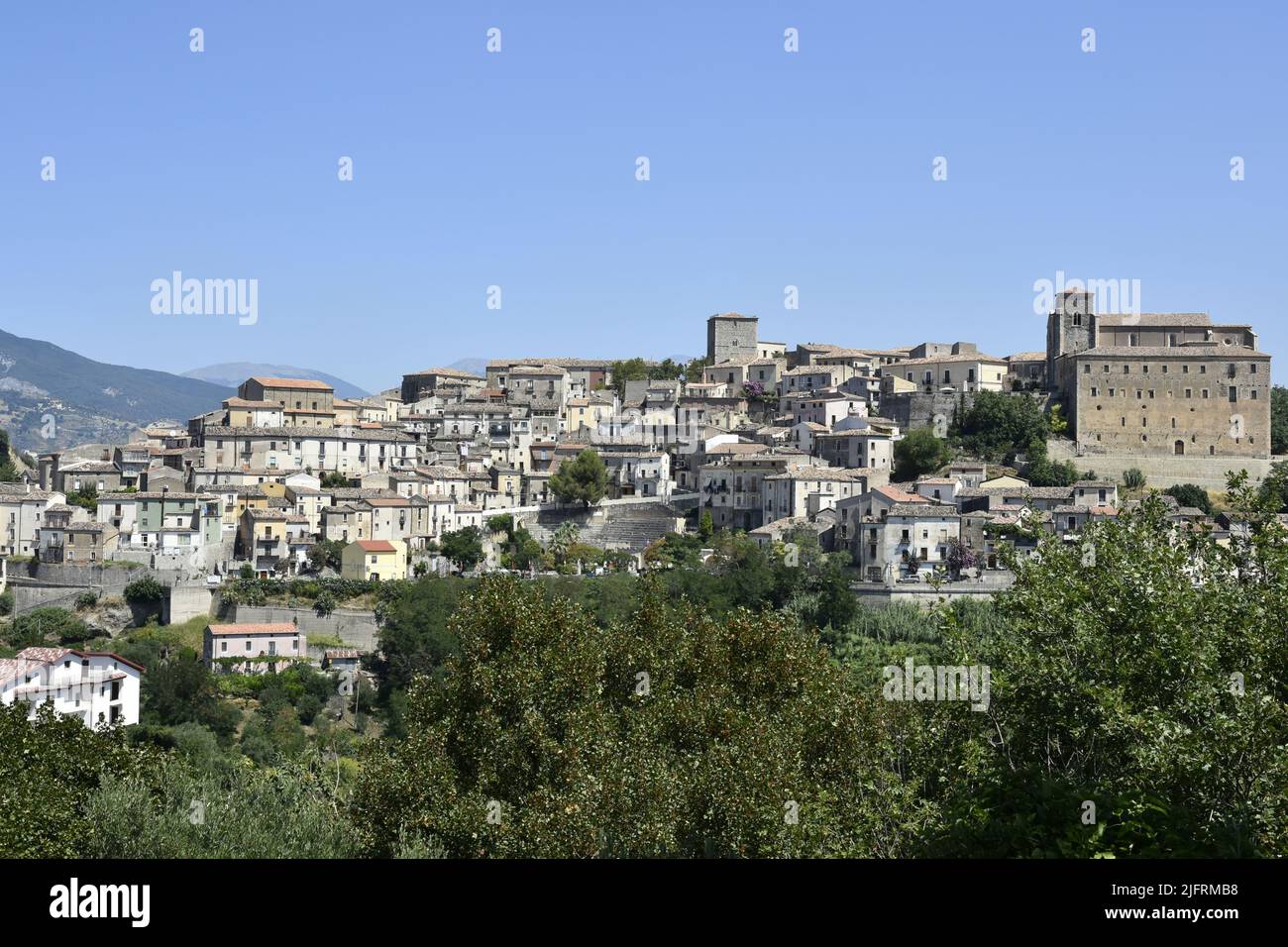 A beautiful view of the Altomonte village, Calabria region, Italy Stock ...