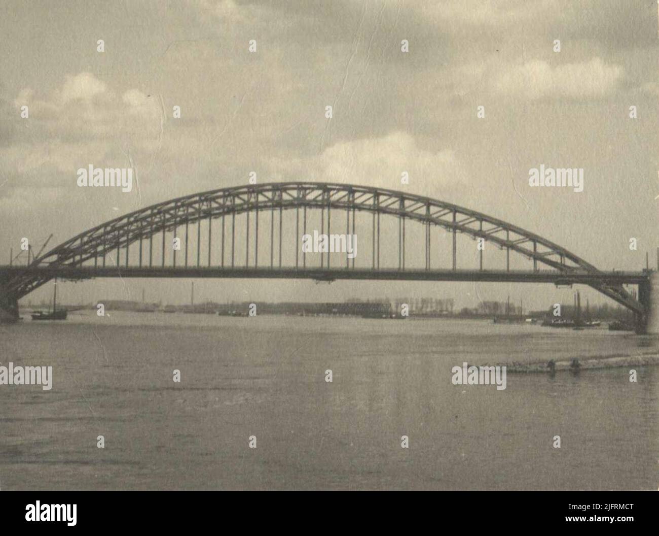 The completed Waal traffic bridge Stock Photo - Alamy