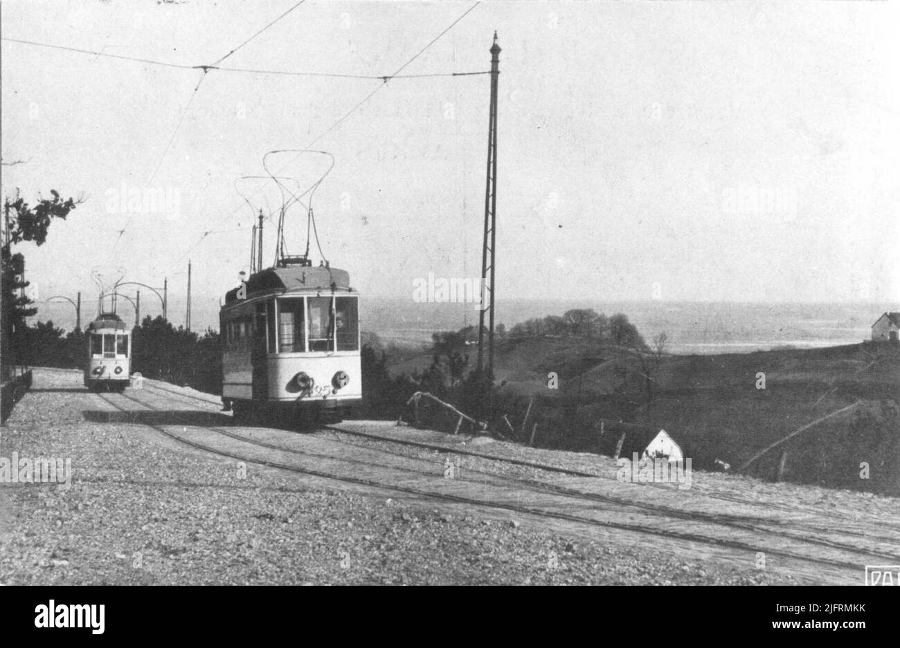 Test drives of two trams Stock Photo - Alamy