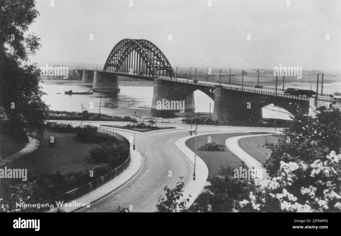 View of the Waal Bridge Stock Photo - Alamy