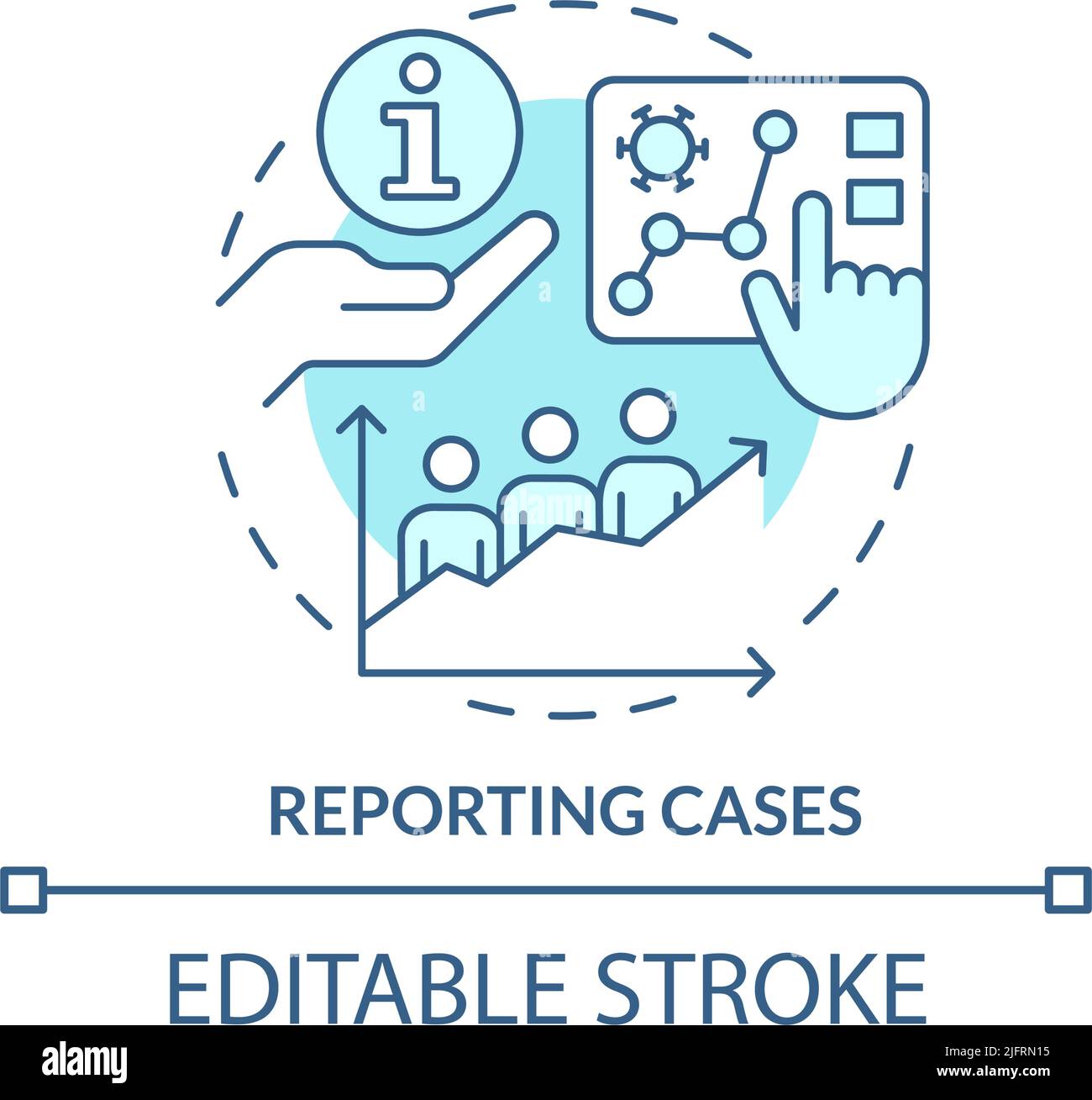 Reporting chart line icon Stock Vector Images - Alamy