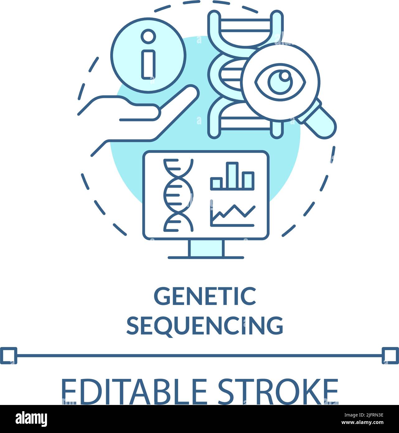 Genetic sequencing turquoise concept icon Stock Vector Image & Art - Alamy