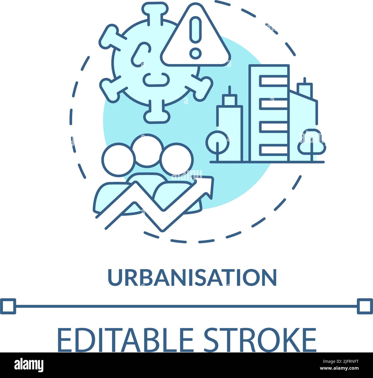Urbanisation turquoise concept icon Stock Vector Image & Art - Alamy