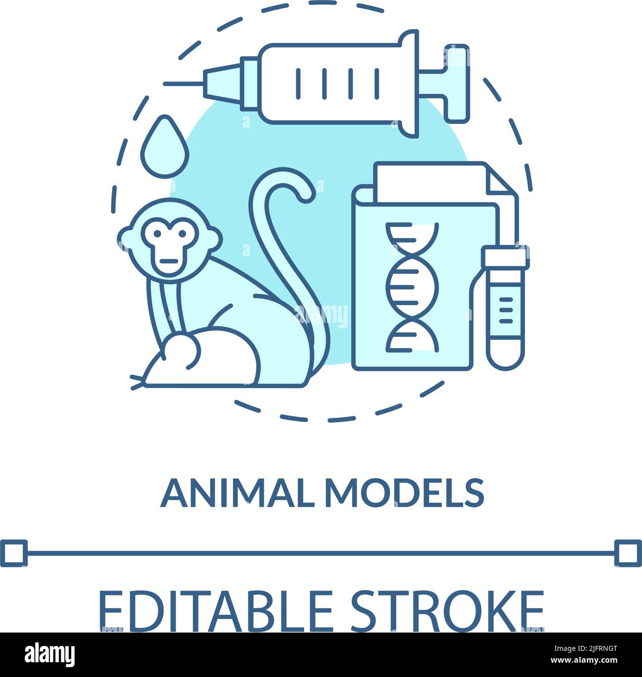 Animal models turquoise concept icon Stock Vector Image & Art - Alamy