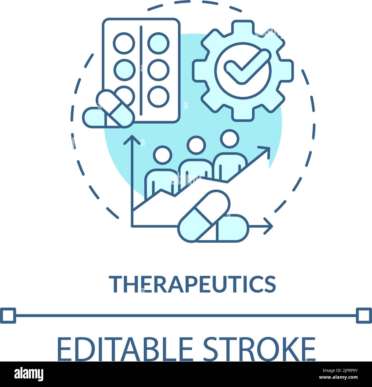 Therapeutics turquoise concept icon Stock Vector Image & Art - Alamy