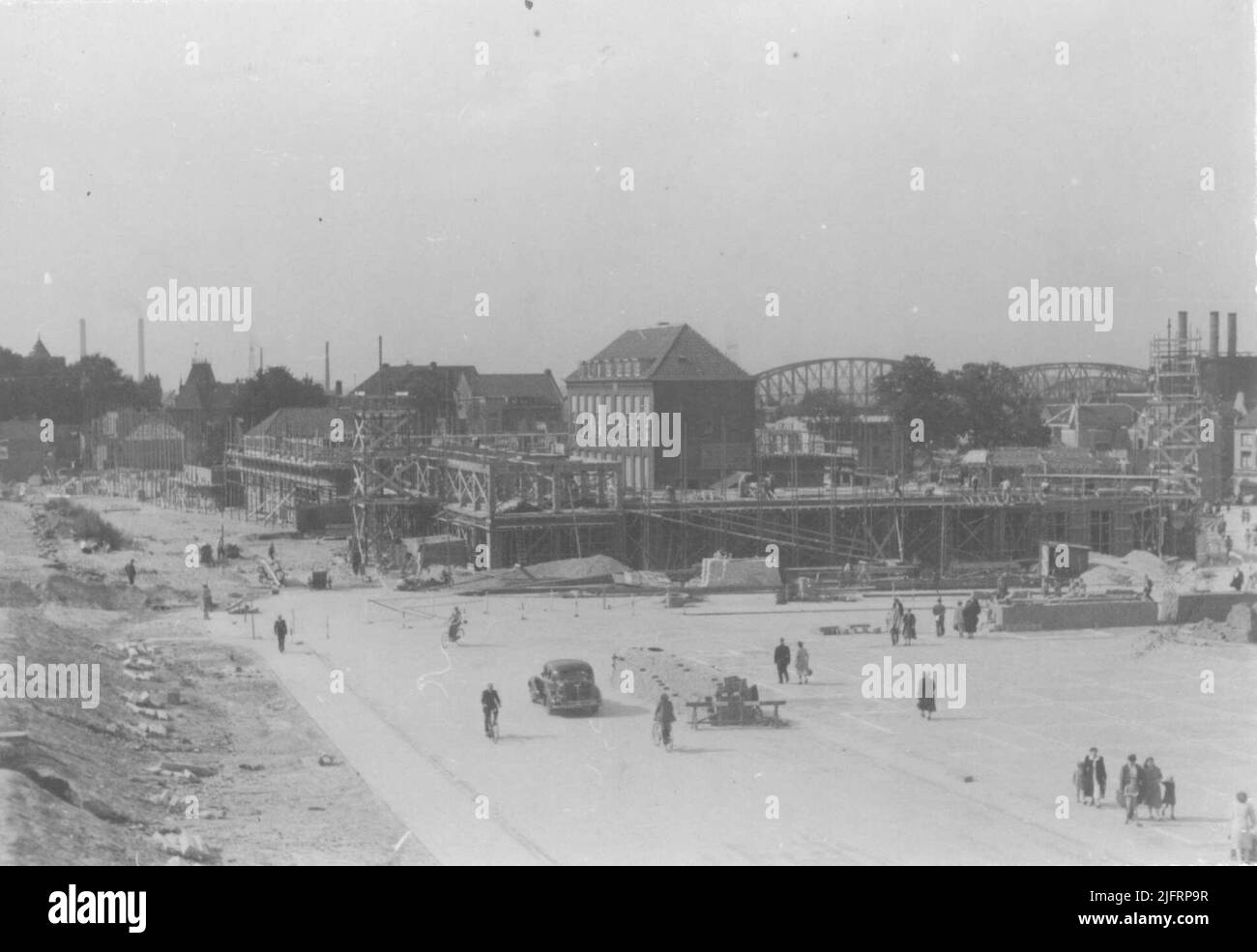 The construction of the center square Stock Photo - Alamy