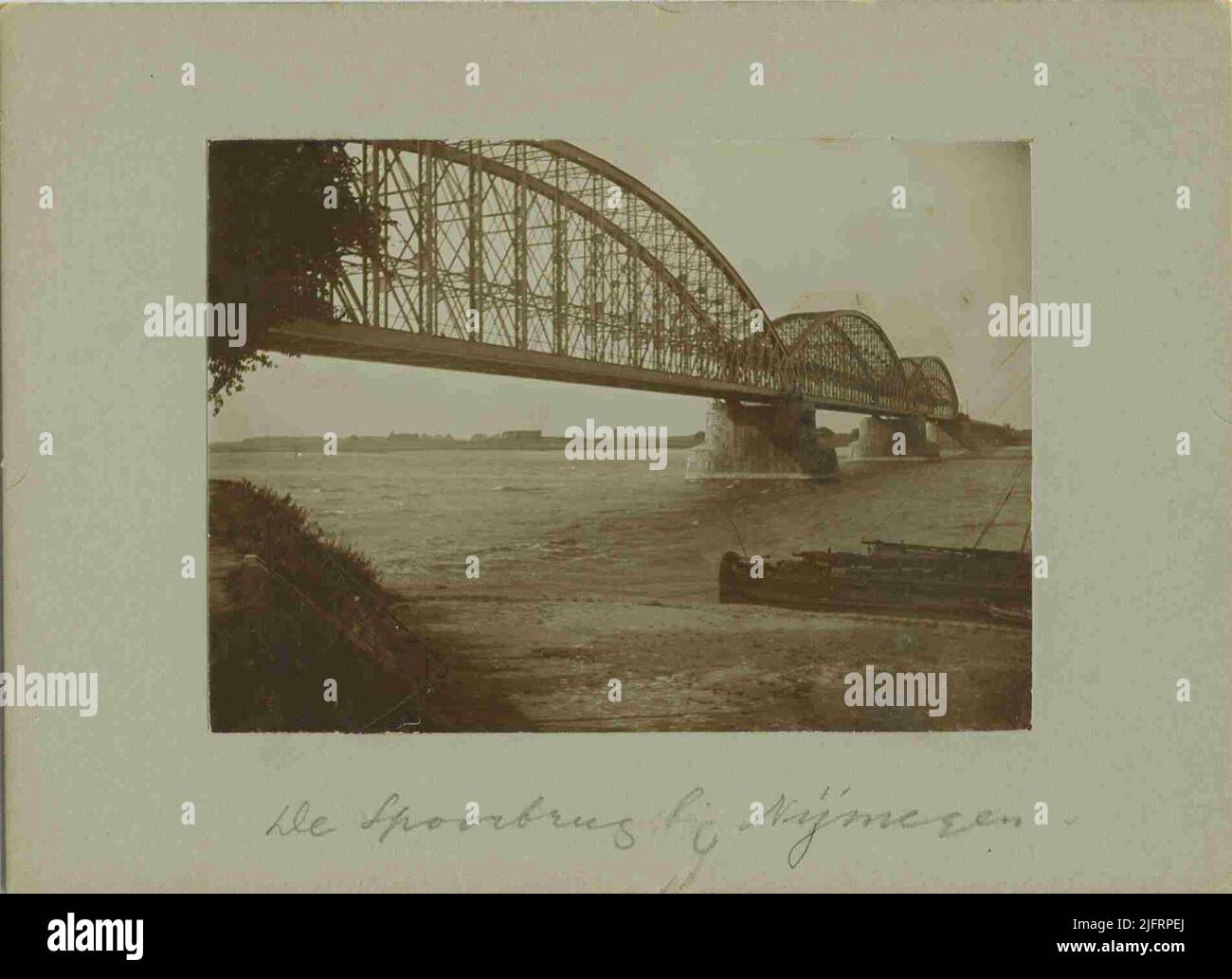 The railway bridge over the river Waal Stock Photo - Alamy