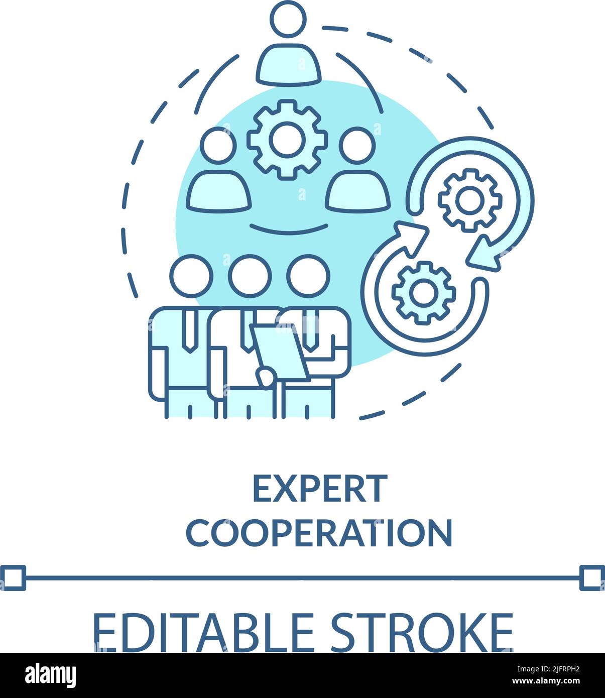 Expert cooperation turquoise concept icon Stock Vector Image & Art - Alamy