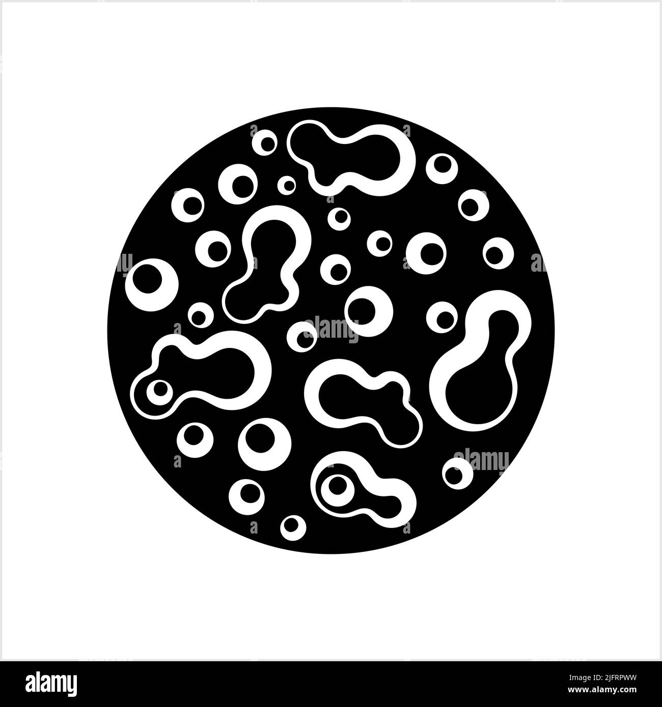 Bacteria Icon, Bacteria Vector Art Illustration Stock Vector Image ...
