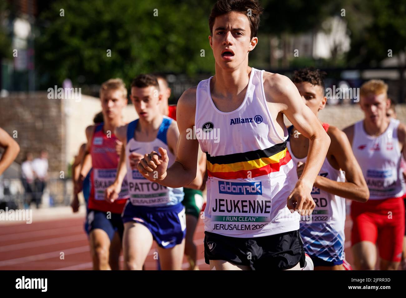 Simon Jeukenne pictured in action during the men's 2000m steeple, at ...