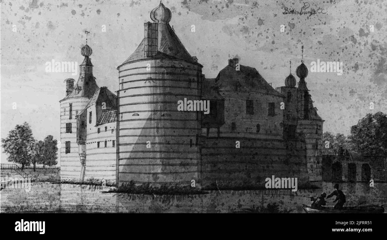 Batenburg castle batenburg castle Black and White Stock Photos & Images ...