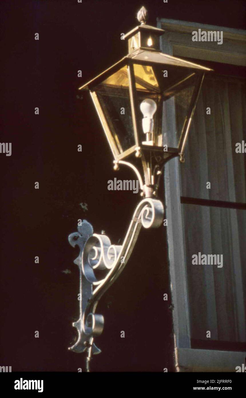 Lantern on the building Stock Photo - Alamy