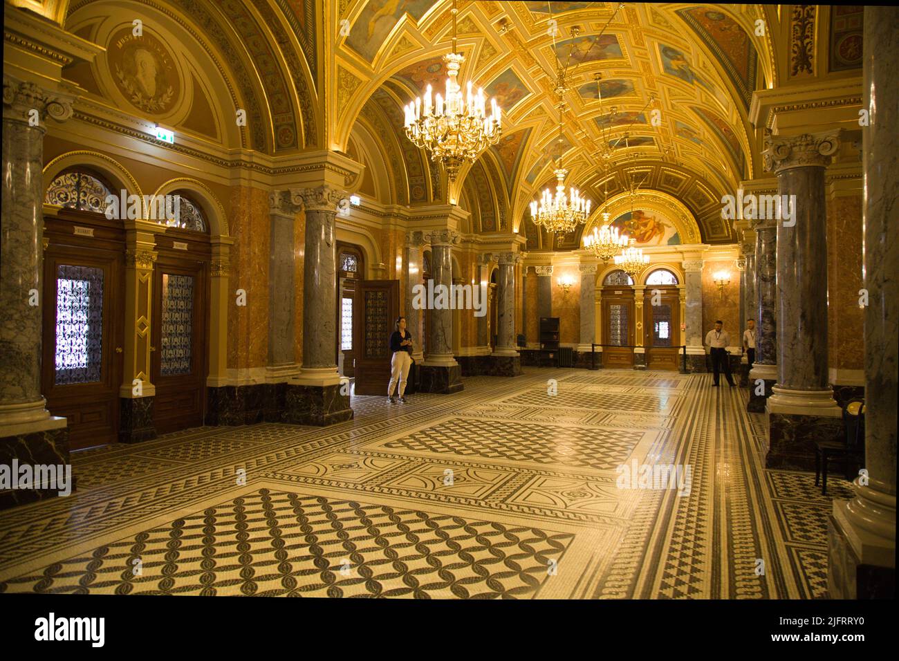 Hungary, Budapest, State Opera House, interior, foyer Stock Photo - Alamy