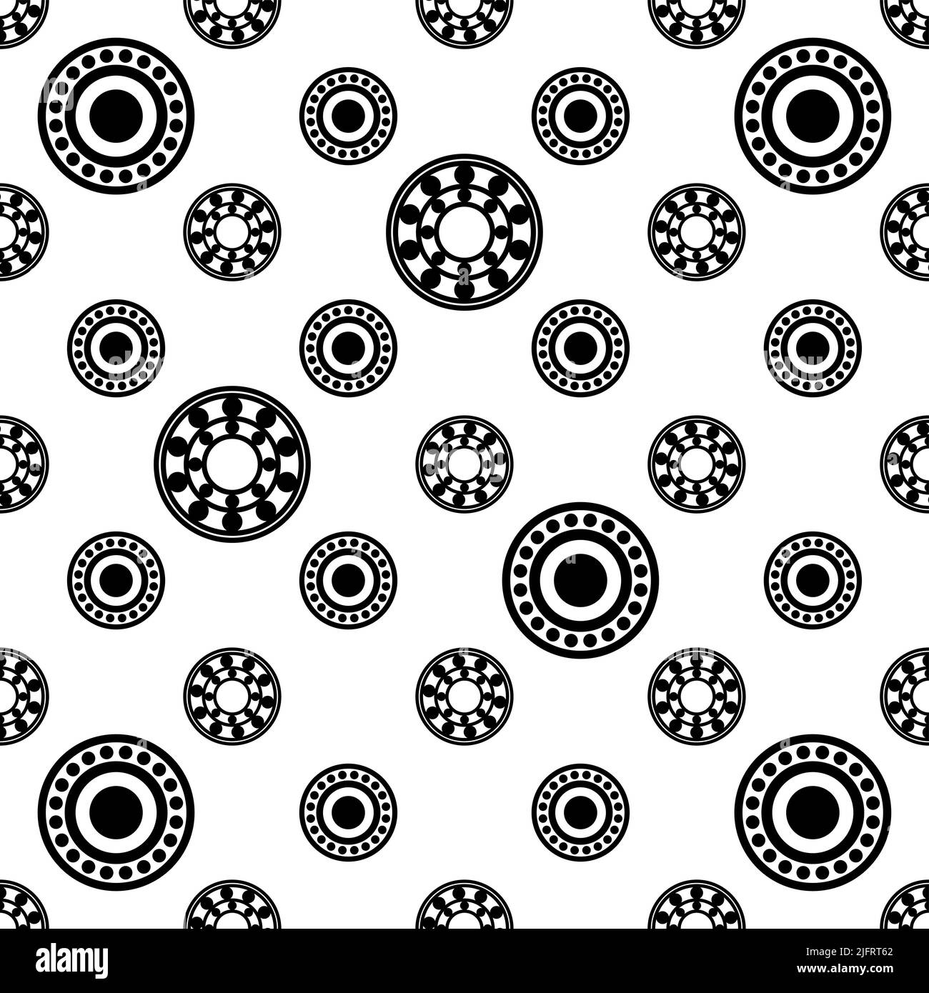 Bearing Icon, Ball Bearing Icon Seamless Pattern Vector Art ...