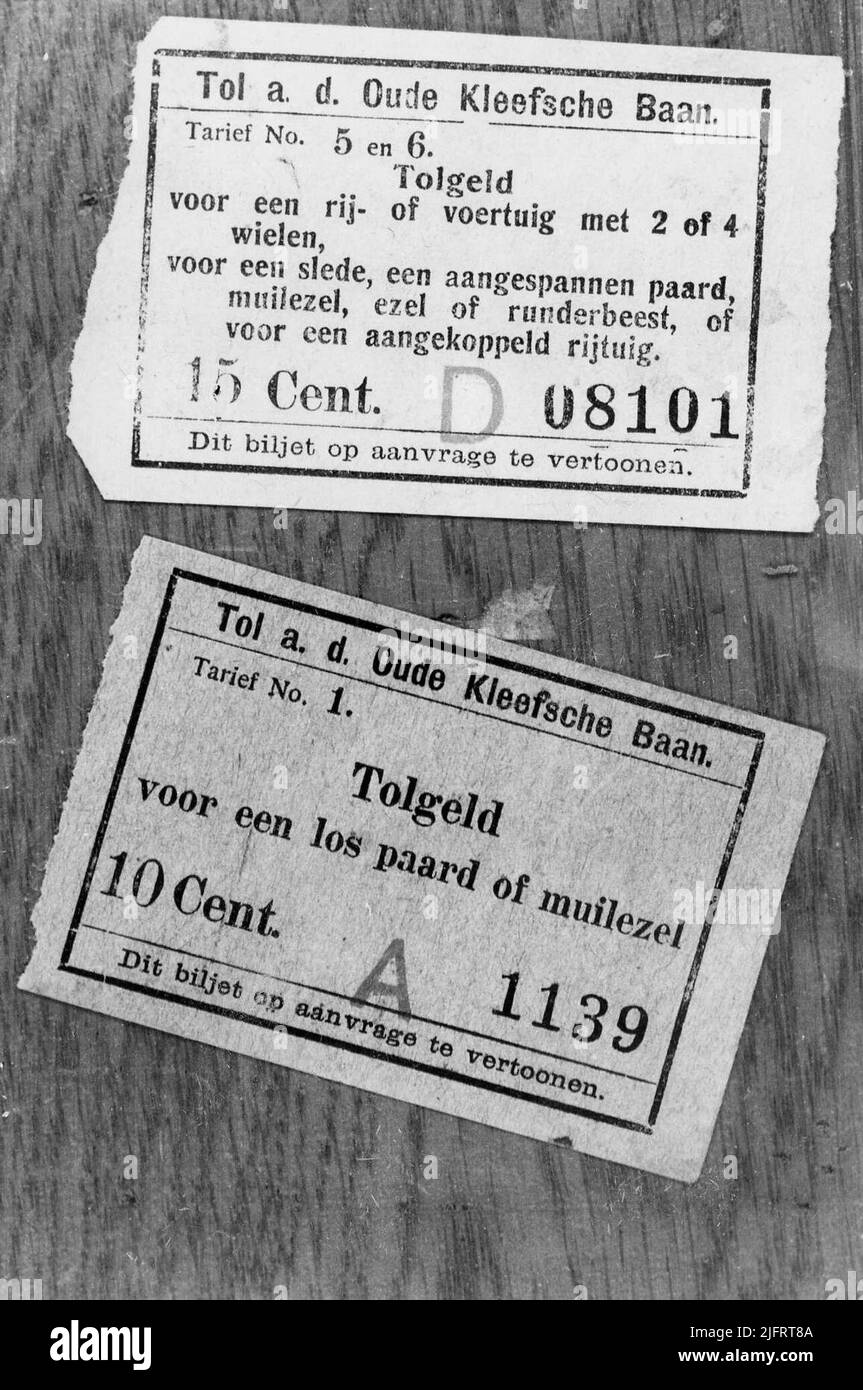 Tol cards for the toll Stock Photo - Alamy