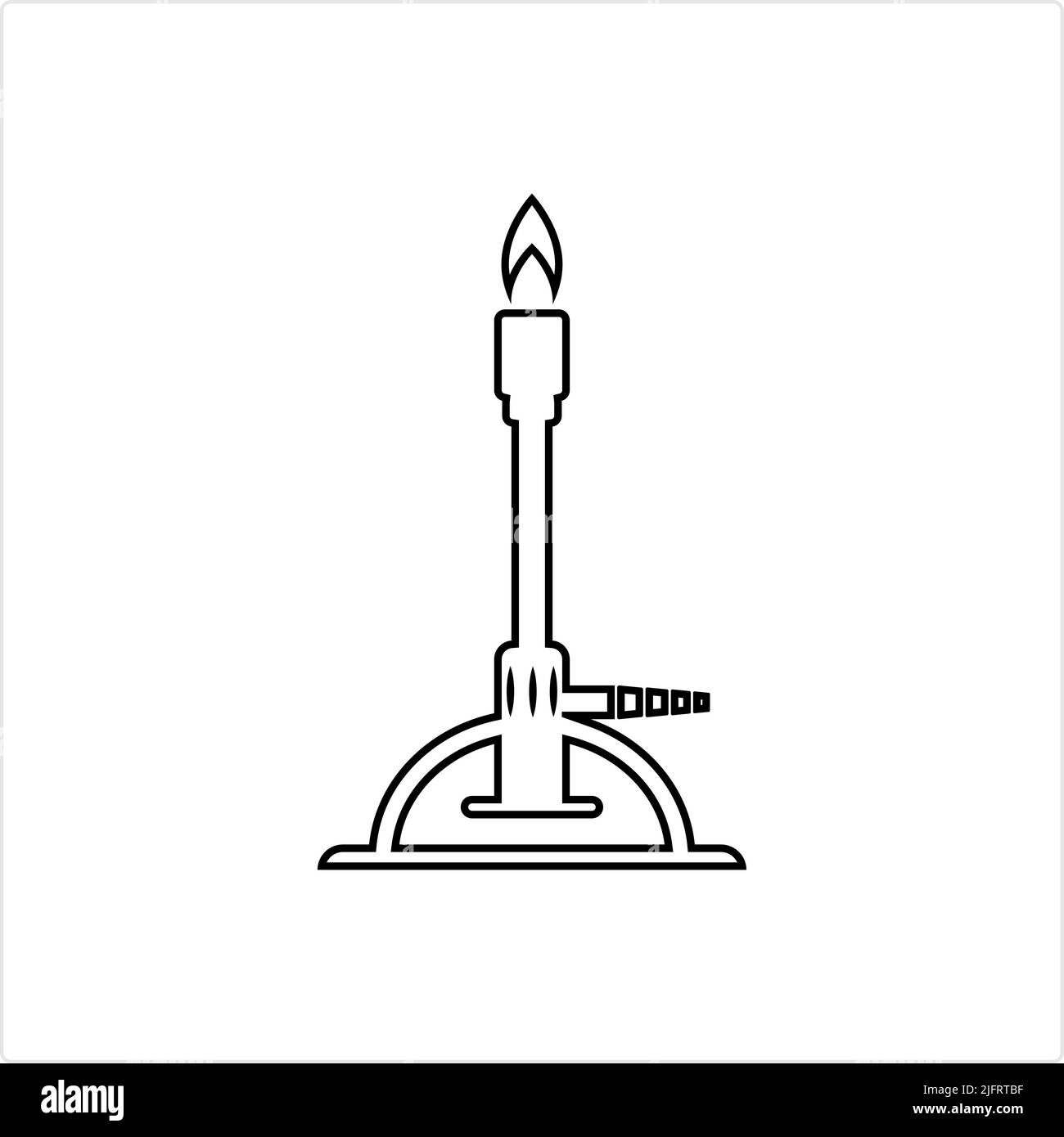 Bunsen Burner Icon,Laboratory Burner, Vector Art Illustration Stock ...