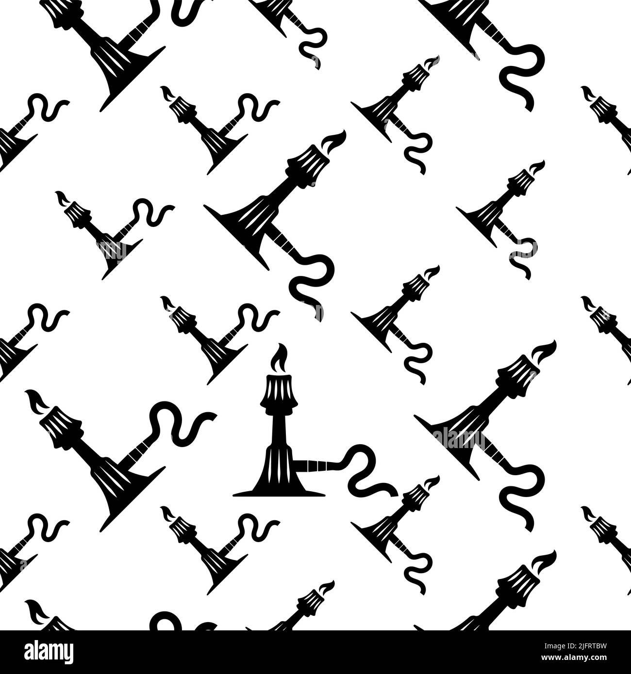 Bunsen Burner Icon,Laboratory Burner Seamless Pattern Vector Art ...