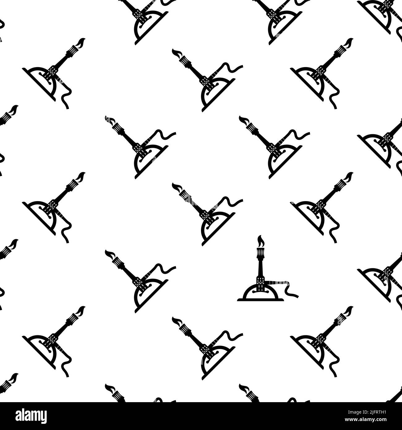 Bunsen Burner Icon,Laboratory Burner Seamless Pattern Vector Art ...